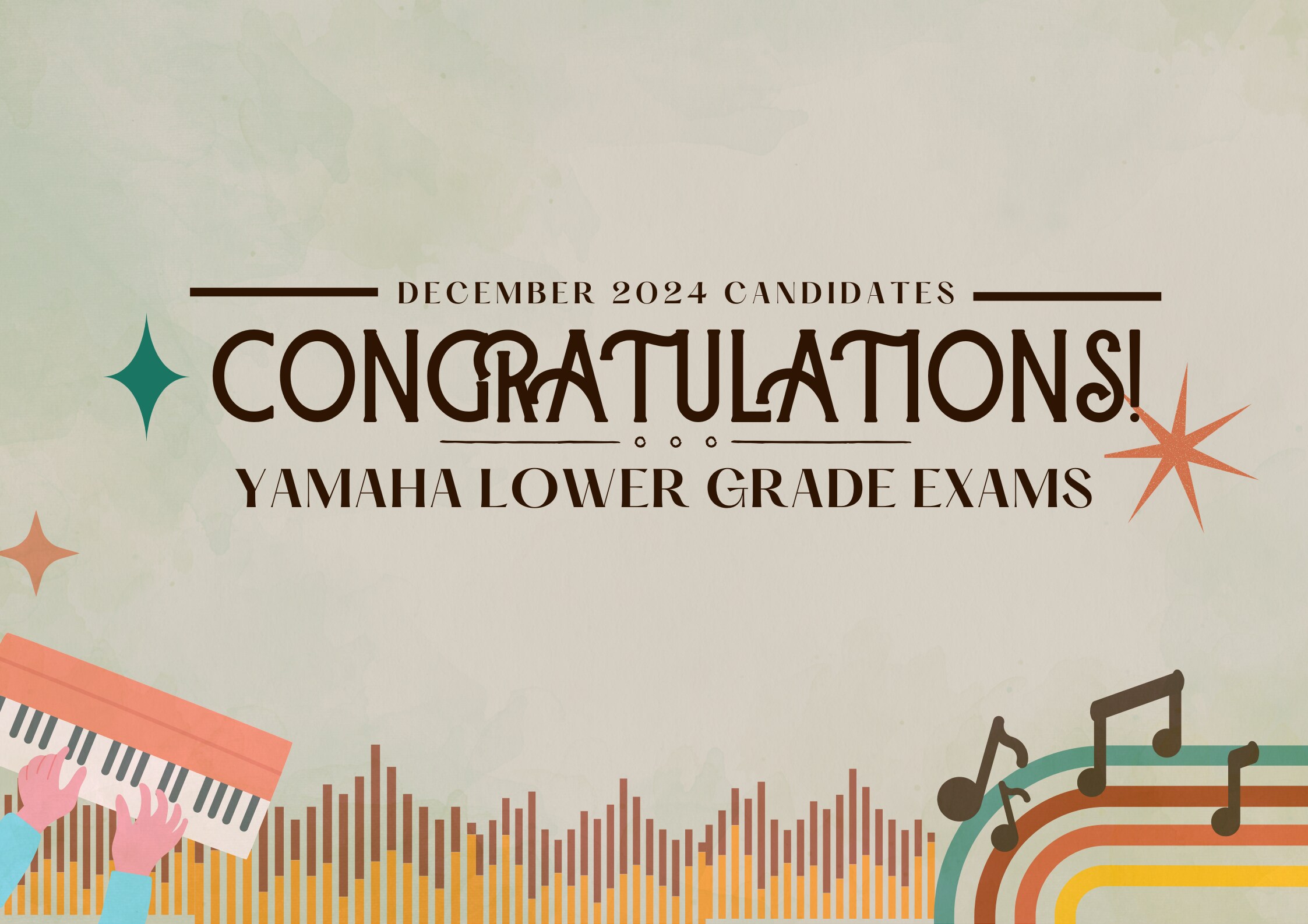 Yamaha Grade Exam Results (December 2024)